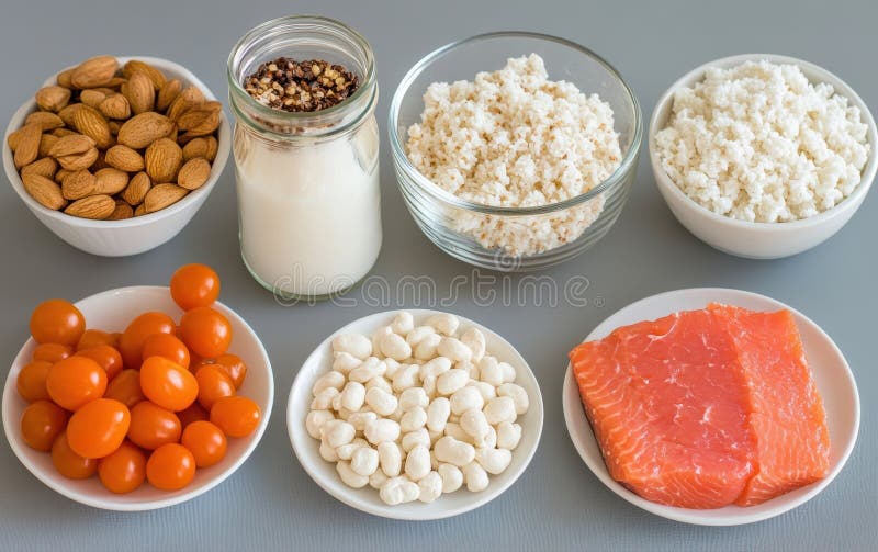 A Diverse Array of Foods Presented in Bowls Atop a Table, Showcasing a ...