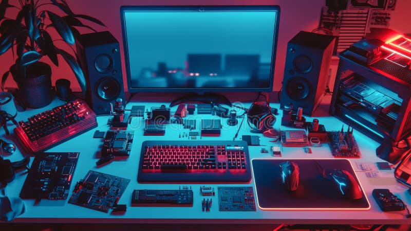 Diverse Array of High-tech Electronic Components in Modern Engineering ...