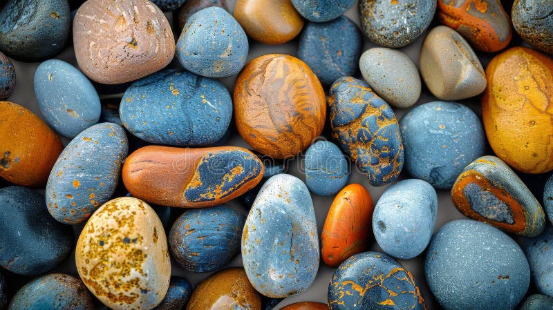 Diverse Array of Multi-Colored Rocks Stock Image - Image of colors ...