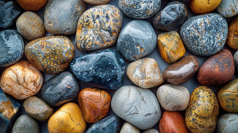 Diverse Array of Multi-Colored Rocks Stock Image - Image of spectrum ...