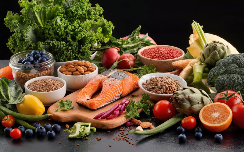 A Diverse Array of Nutrient-rich Foods, Highlighting the Importance of ...