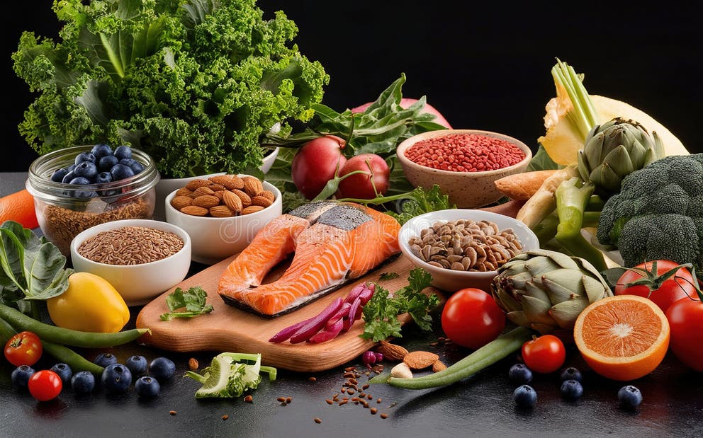 A Diverse Array of Nutrient-rich Foods, Highlighting the Importance of ...