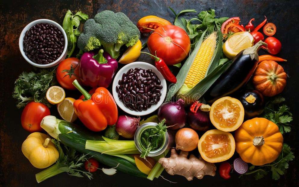 A Diverse Array of Nutrient-rich Foods, Highlighting the Importance of ...