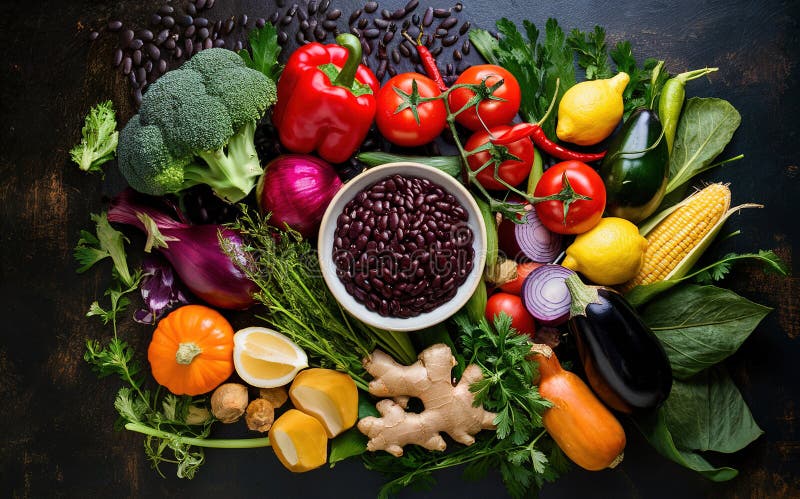A Diverse Array of Nutrient-rich Foods, Highlighting the Importance of ...