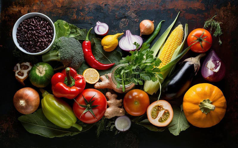 A Diverse Array of Nutrient-rich Foods, Highlighting the Importance of ...