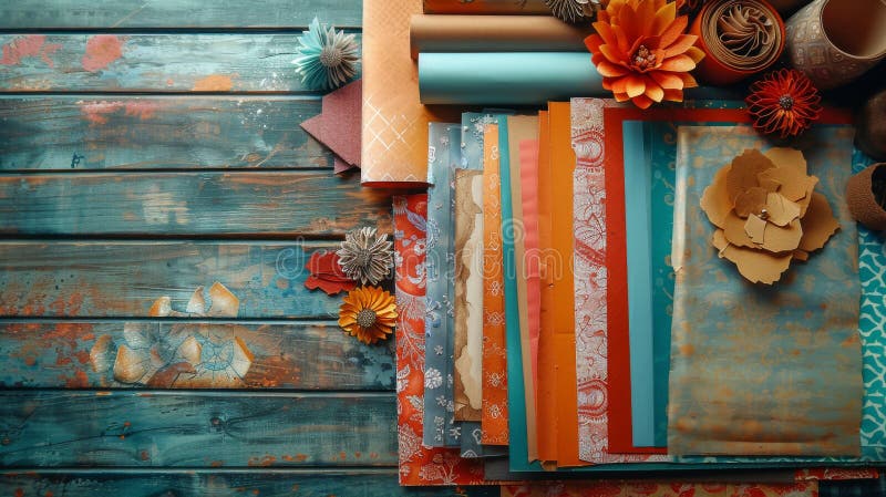 Diverse Array of Papers on Table Stock Image - Image of variety, papers ...