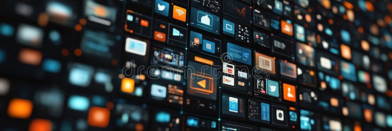 A Diverse Array of Screens Showcases Different Social Media Interfaces ...