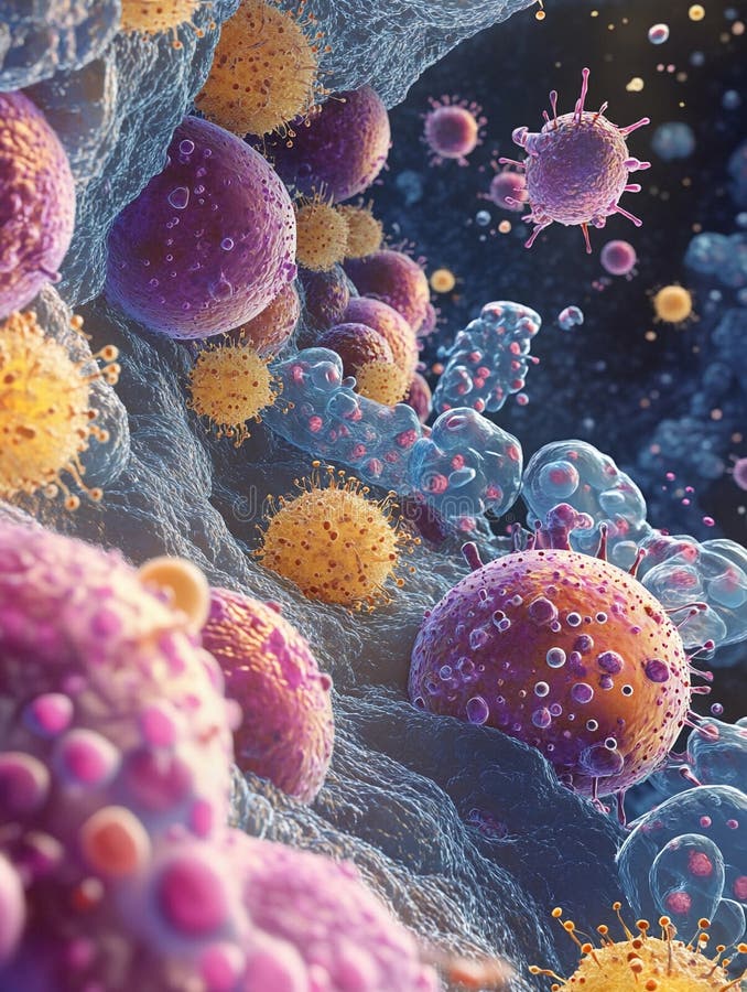 Microorganisms Interacts Stock Illustrations – 11 Microorganisms ...