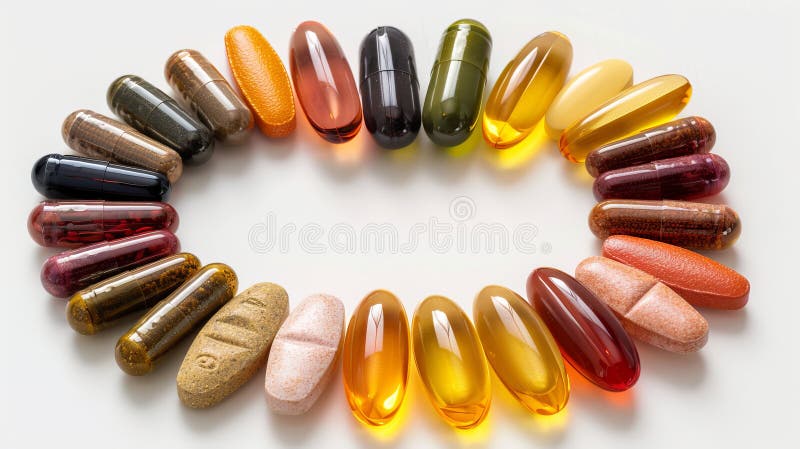 A Diverse Array of Vitamin and Supplement Pills, Capsules, and Softgels ...