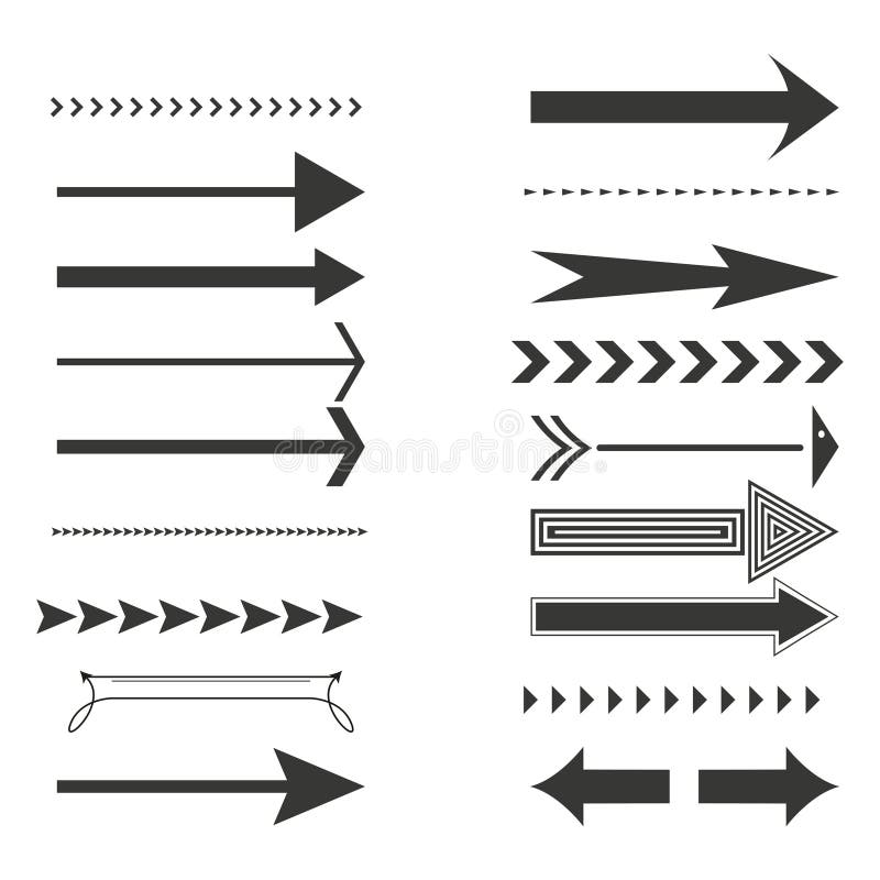 Diverse Arrow Set. Direction Indicators. Navigation Symbols. Pointers ...