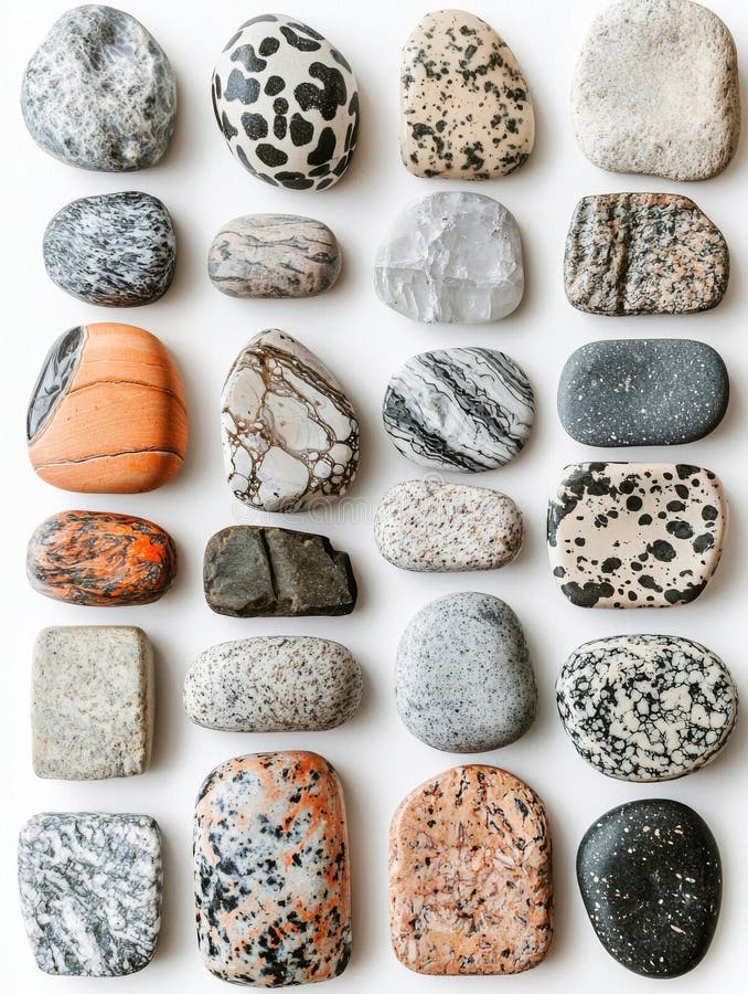 A Diverse Assortment of Smooth Stones in a Variety of Sizes and Hues is ...