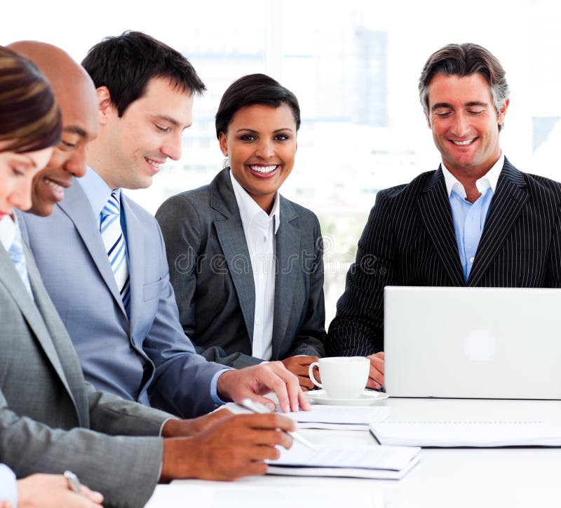 A Diverse Business Group in a Meeting Stock Photo - Image of ...