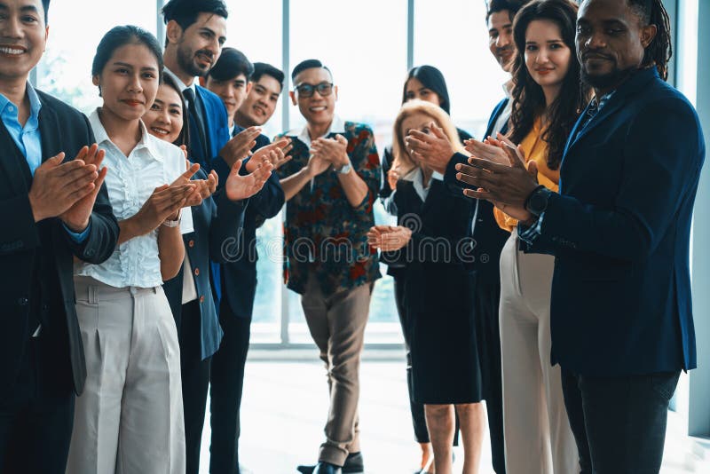 Diverse Business People Clapping and Applause at New Manager ...
