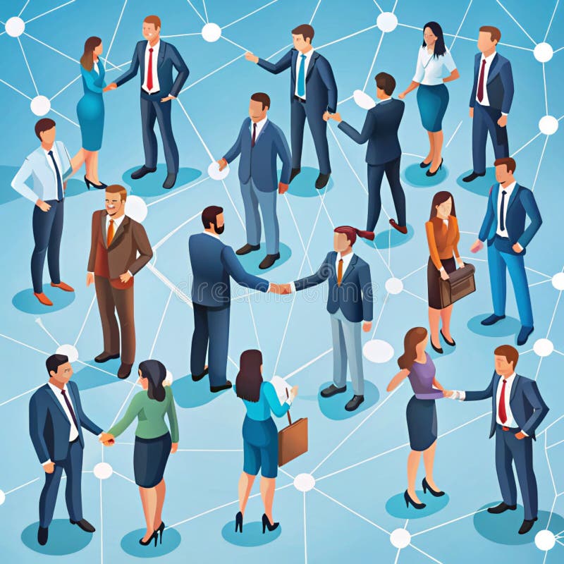 Diverse Business Professionals Networking, Interacting, and ...