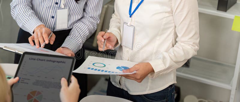 Diverse Business Team Analyzing Charts Data Collaborative Meeting Stock ...