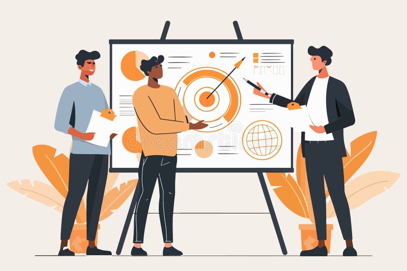 Diverse Business Team Analyzing and Presenting Global Strategy on ...