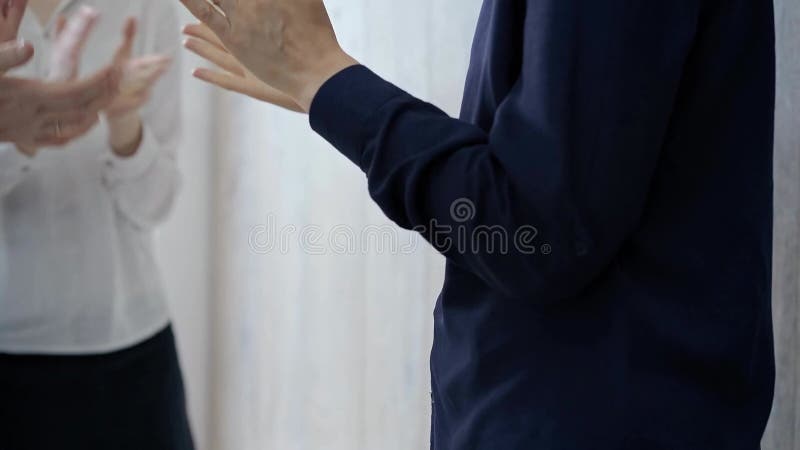 Diverse Business Team Clapping Hands in a Modern Office. Business ...