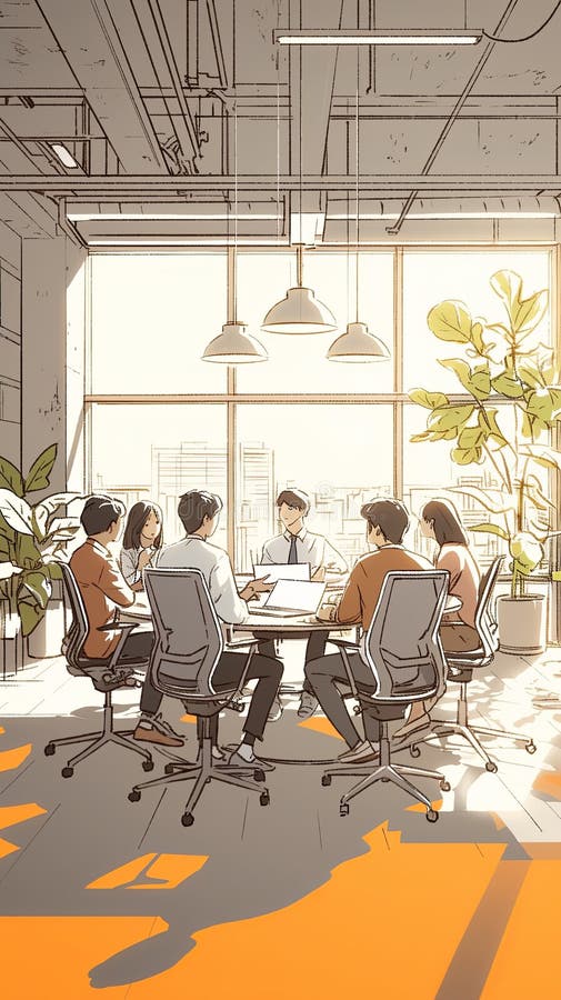 Diverse Business Team Engaged in a Dynamic Office Meeting Stock ...