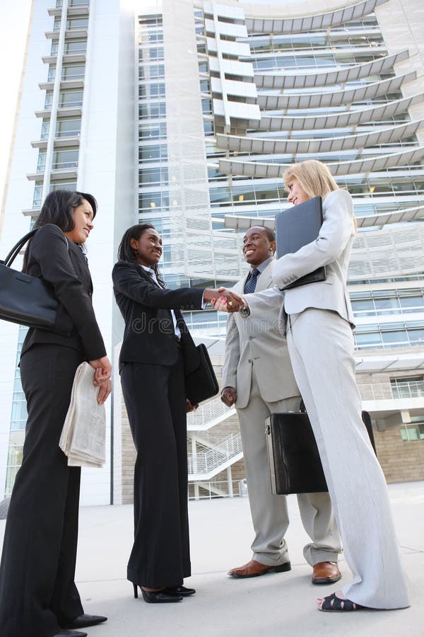 Diverse Business Team Handshake Stock Photo - Image of greeting ...