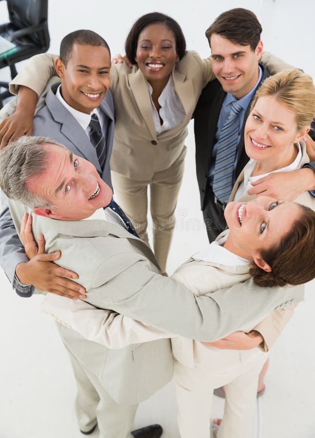 123 Business People Hugging Circle Stock Photos - Free & Royalty-Free ...
