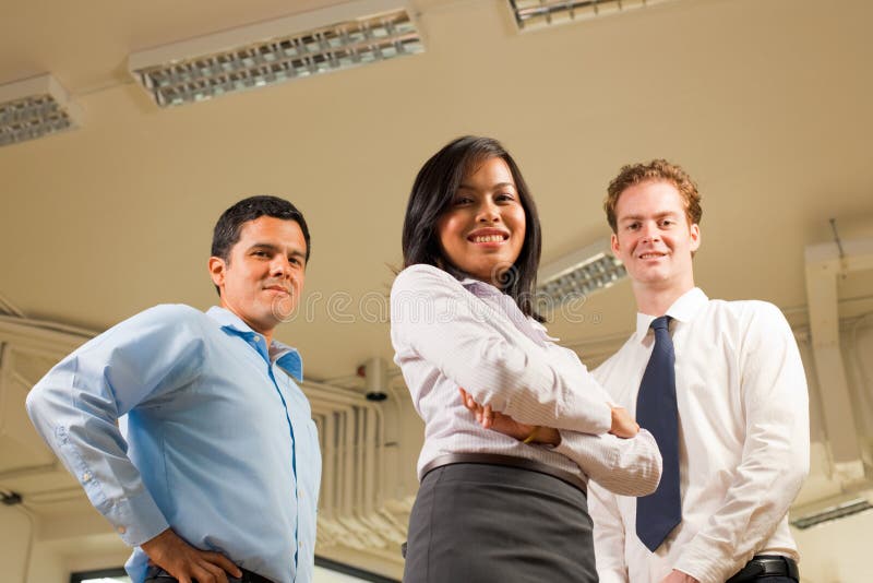 Diverse Business Team Low Angle Ceiling Stock Image - Image of ...