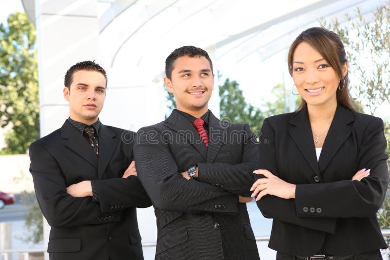 Diverse Business Team at Office Building Stock Image - Image of ...