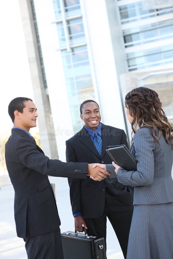 Diverse Business Team Shaking Hands Stock Photo - Image of boss, female ...