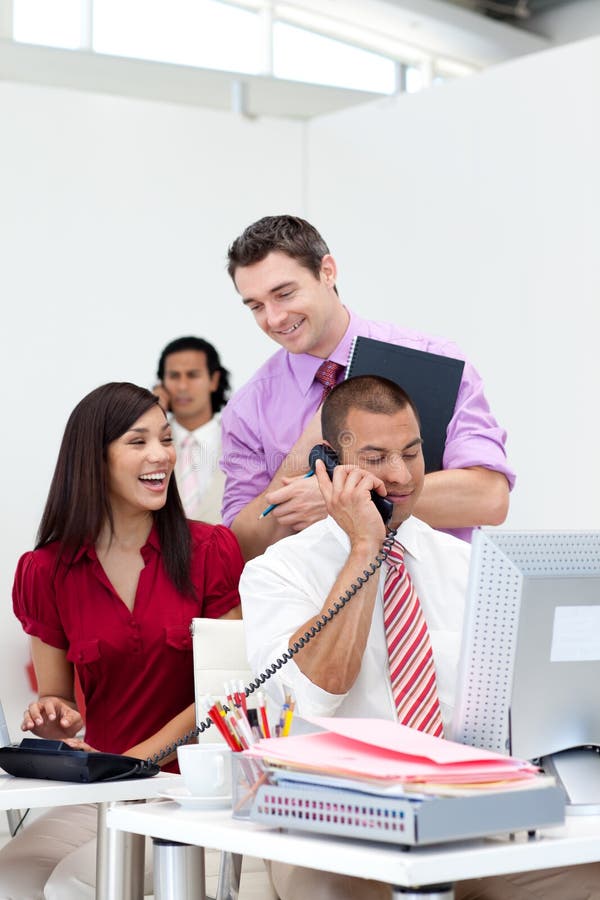 A Diverse Business Team Working Together Stock Image - Image of ...