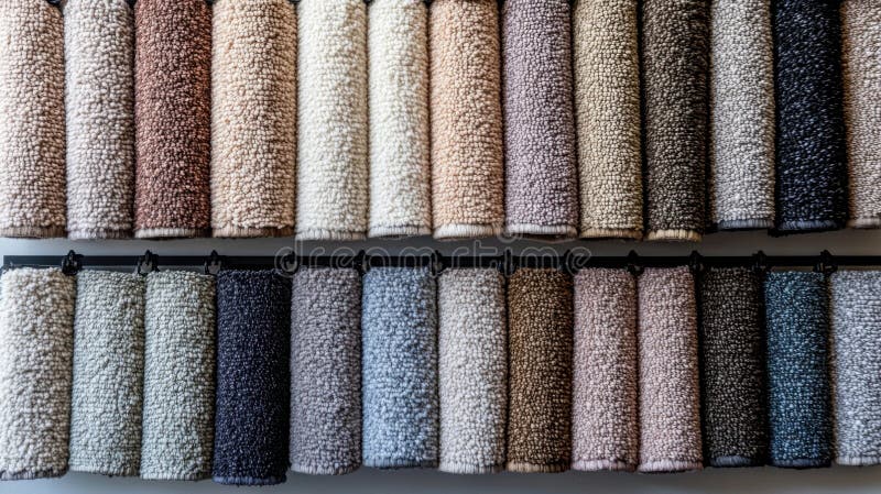 Diverse Carpet Samples Displayed. AI Generated Stock Illustration ...