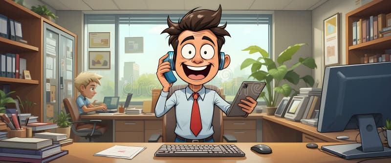 Cartoon Character Multitasking: Phone Call and Note-Taking in a Playful ...
