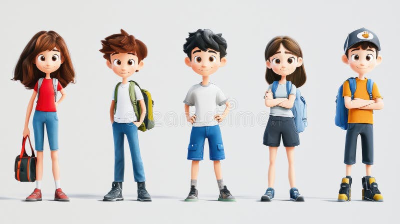 Diverse Character Designs for Creative Projects Stock Illustration ...