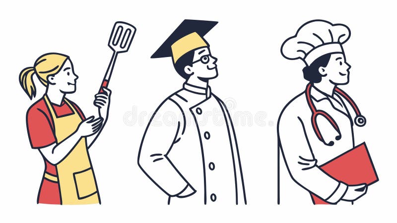 Diverse Chef Professions, Culinary Team, Vector Design Generative AI ...