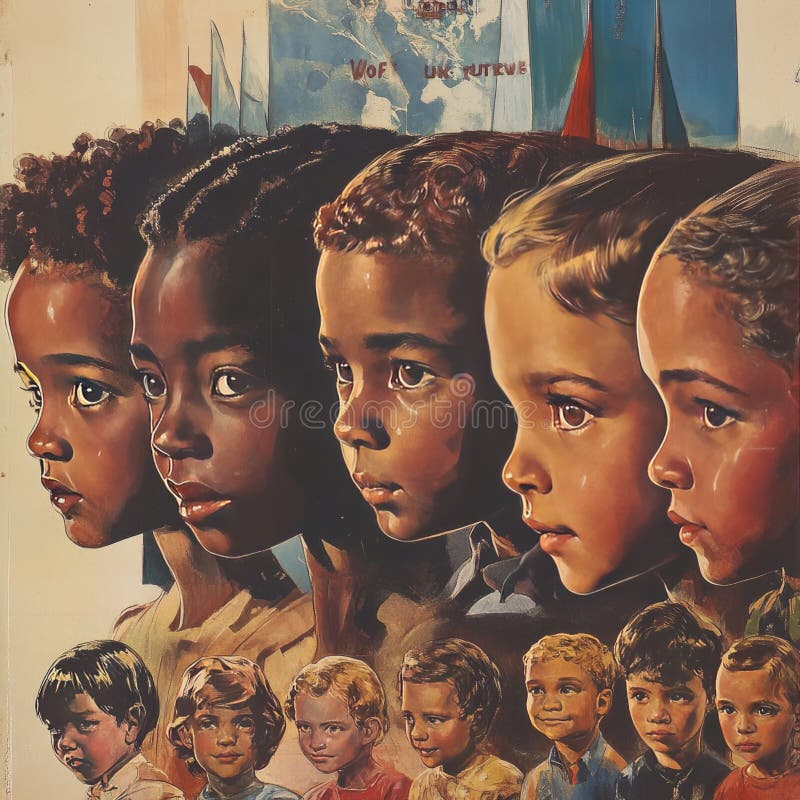 Diverse Children Represent the Future Stock Illustration - Illustration ...