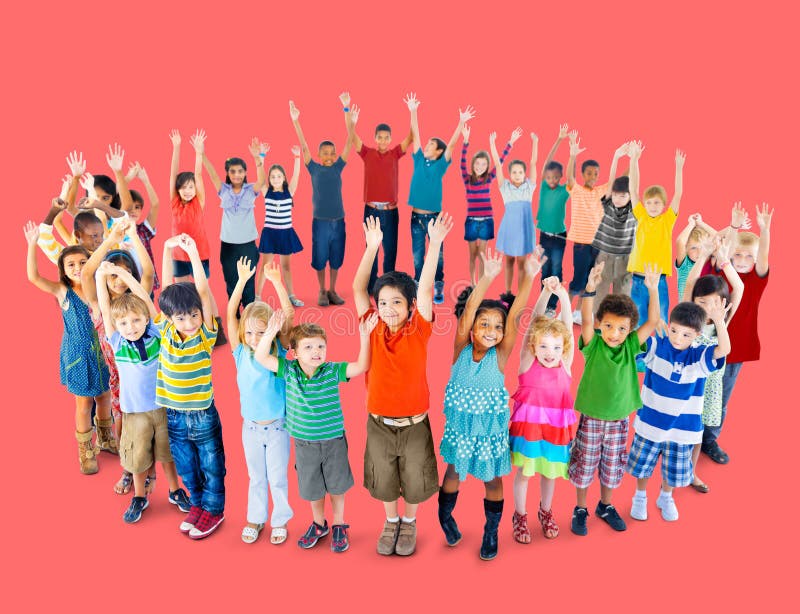 Diverse Children Standing Circle Friendship Concept Stock Photo - Image ...