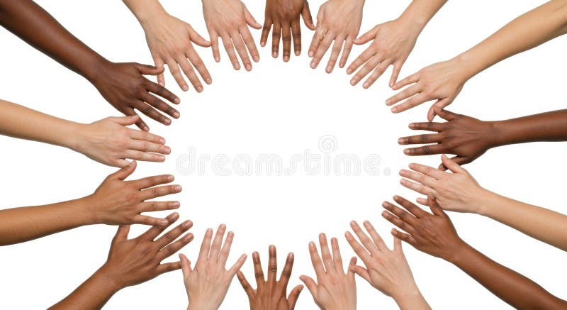 Diverse Circle of Hands â€ Multiracial Unity and Inclusion Concept ...