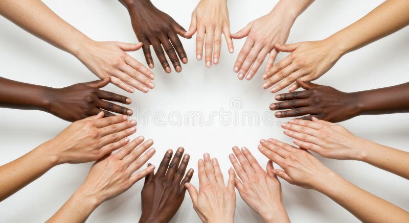 Diverse Circle of Hands â€ Multiracial Unity and Inclusion Concept ...