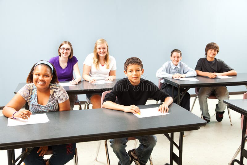 Diverse Classroom with Copyspace Stock Image - Image of intelligent ...
