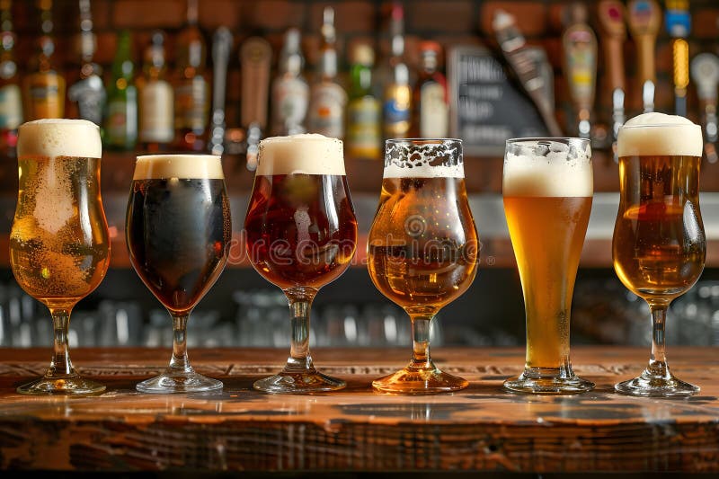 A Diverse Collection of Beers from Different Countries Stock ...