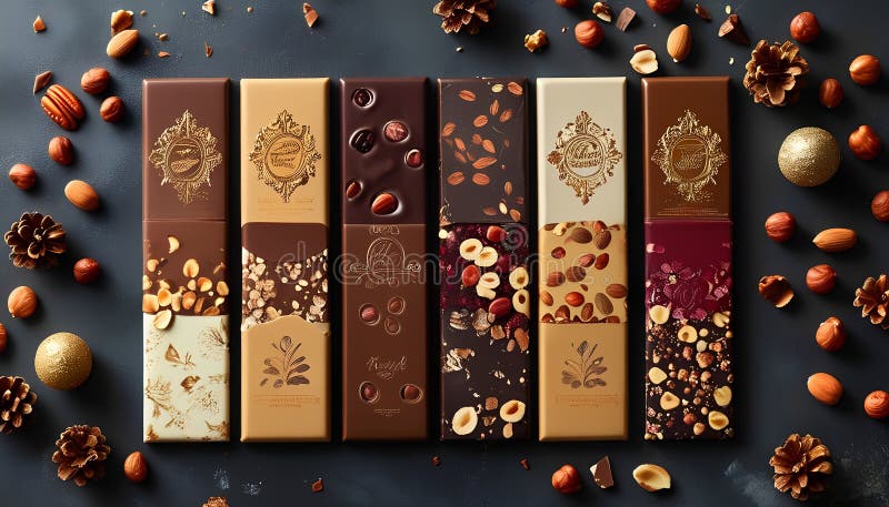 A Variety of Chocolates on a Table Stock Illustration - Illustration of ...