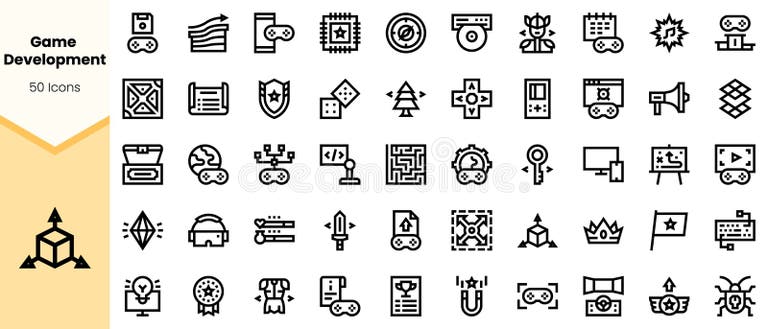 A Diverse Collection of Game Development Icons, Featuring Various ...