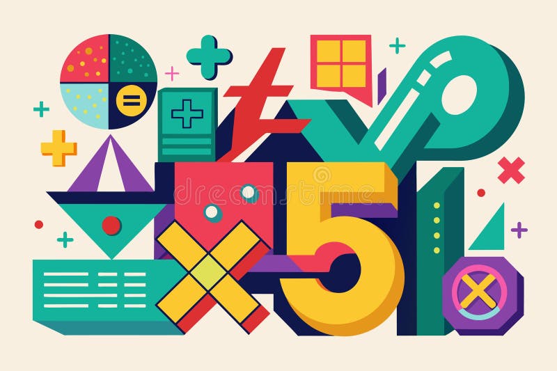 Diverse Collection of Illustrations on Poster, Mathematics Customizable ...