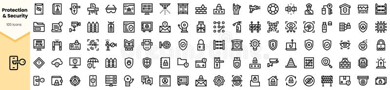 A Diverse Collection of Minimalistic Black Icons Representing ...