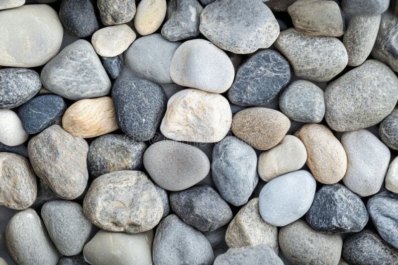 A Diverse Collection of Pebbles in Various Colors and Sizes, Creating a ...
