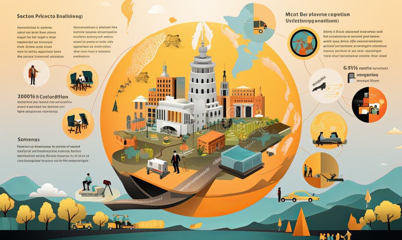 Diverse Collection Poster Displaying Multiple Items Stock Photo - Image ...