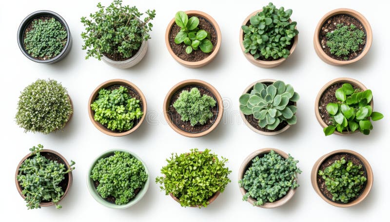 A Diverse Collection of Potted Plants Showcasing Different Types of ...