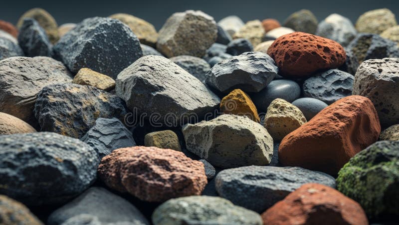 Diverse Collection of Rough Stones Natural Rock Textures and Colors ...