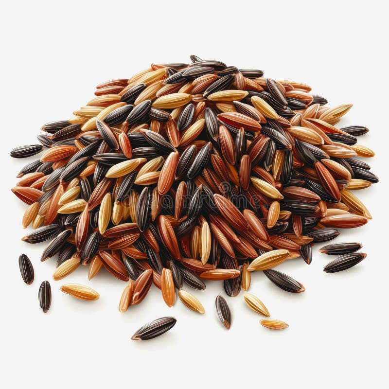 Diverse Collection of Uncooked Wild Rice Varieties Piled Together on a ...