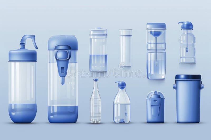 A Diverse Collection of Water Bottles, Showcasing Different Types and ...