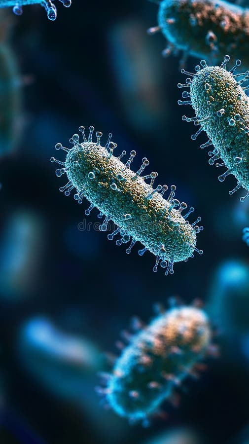 Diverse Colorful Microorganisms, Bacteria and Viruses. Unique Texture ...