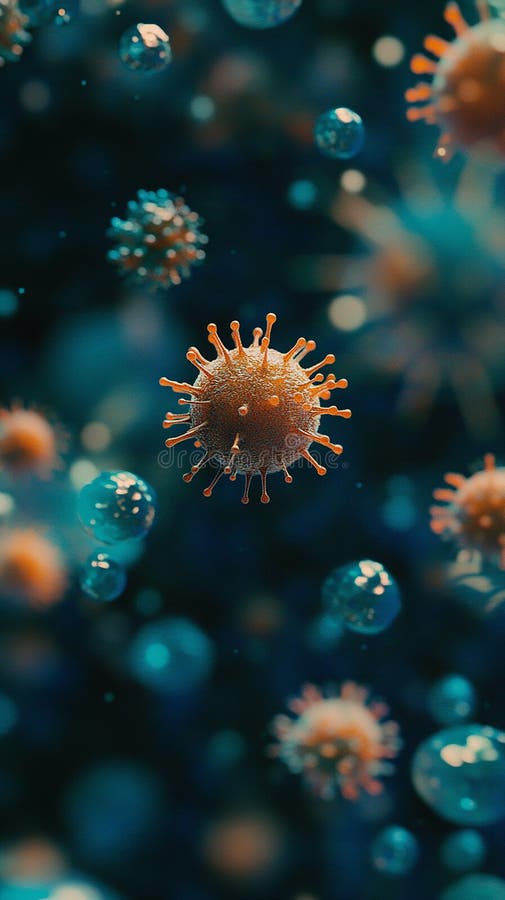 Diverse Colorful Microorganisms, Bacteria and Viruses. Unique Texture ...